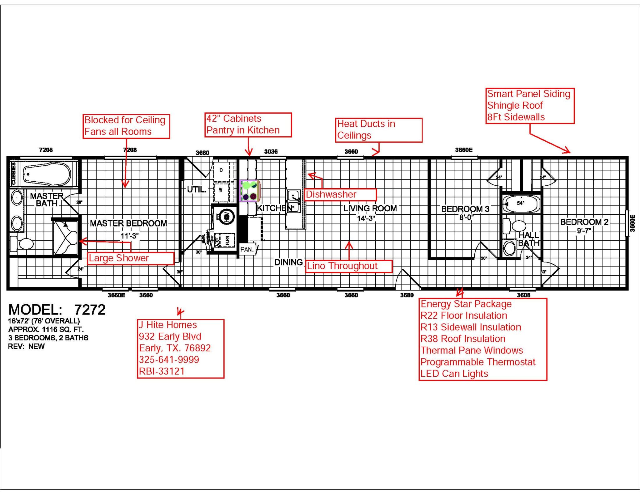 Single Wide Home Plans Archives - J Hite Homes Early, Texas